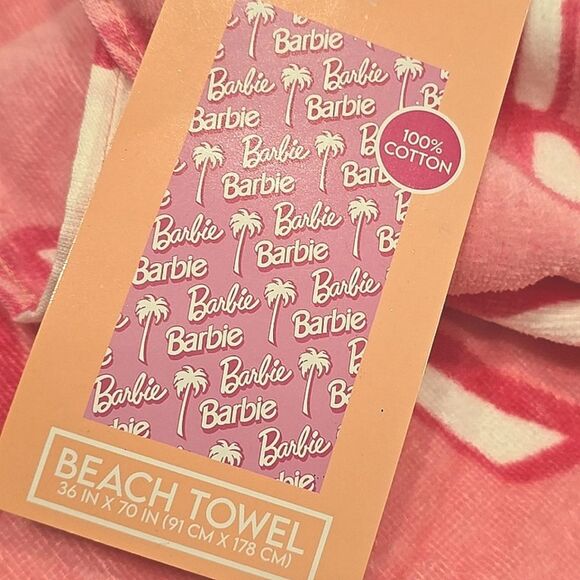 Barbie | Bath | Barbie Signature Logo Palm Tree Oversized Beach Towel ...